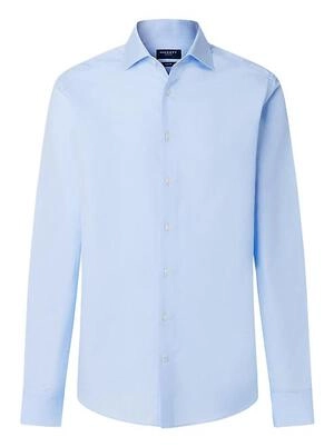HACKETT Formal Tailored-fit Long-sleeve Cotton Shirt - Sky Blue