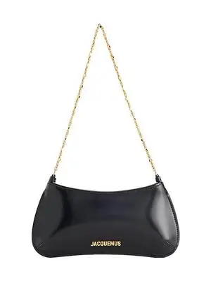 Jacquemus Small Bisou Chain Leather Shoulder Bag - Black