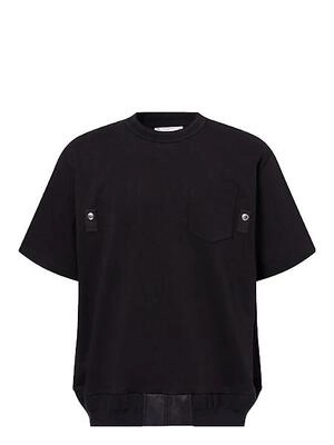 Sacai Patch-pocket Short-sleeve Cotton T-shirt - Black