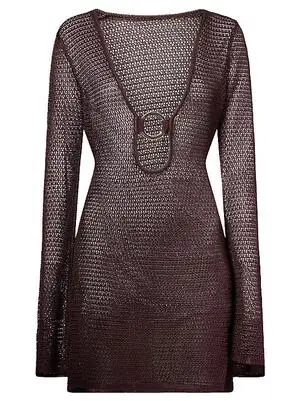 Monday Swimwear Montego Knitted Mini Dress - Espresso Treble Knit