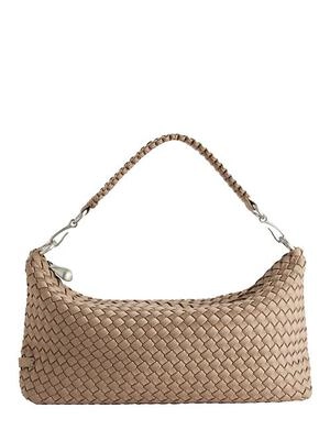 NAGHEDI Porto Halfmoon Woven Shoulder Bag - Cashmere