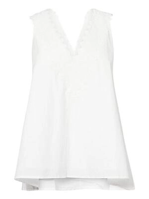Dissh Annabel Lace-trim Top - White