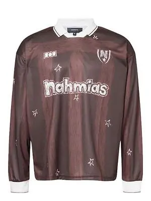 NAHMIAS Scribble Long-sleeve Jersey Top - Brown
