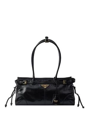 Prada Bonnie Medium Leather Handbag - Black