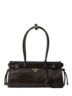 Prada Bonnie Medium Leather Handbag - Green