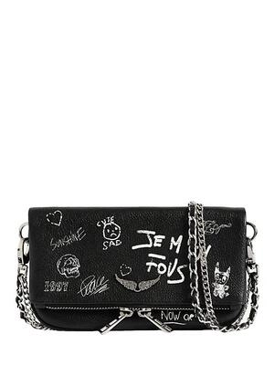 Zadig&Voltaire Rocky Art Mini Leather Shoulder Bag - Black