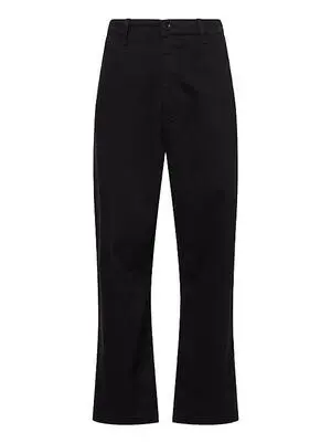 FRAME Relaxed-fit Cotton-canvas Chino Trousers - Black