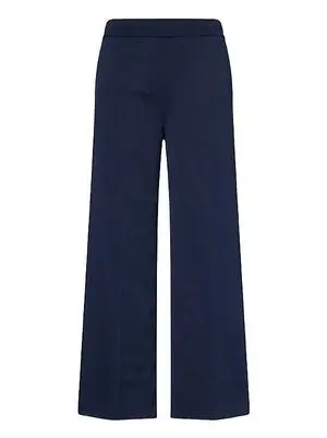 CFCL Soft Milan Semi Wide-leg Knitted Trousers S Navy