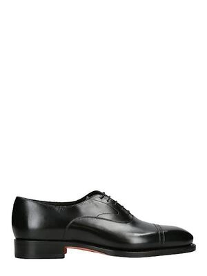 Santoni Adrian Leather Oxford Shoes - Black