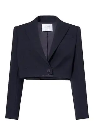 GALVAN Galvan Cropped Twill Blazer