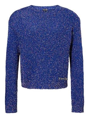 TWOJEYS Boogie Speckled-knit Cotton-blend Jumper - Blue