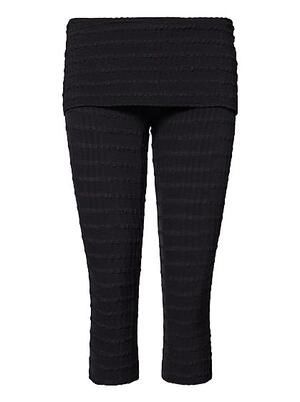 PEACHY DEN Stretch-woven Capri Trousers - Black