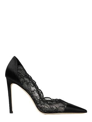 JIMMY CHOO Brigitte 100 Lace Pumps - Black/black