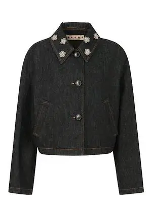 Marni Daisy Appliqué Denim Jacket - Emb99