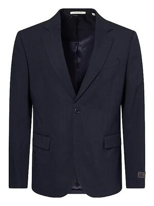 Gant Travel Single-breasted Wool Suit Blazer - Evening Blue