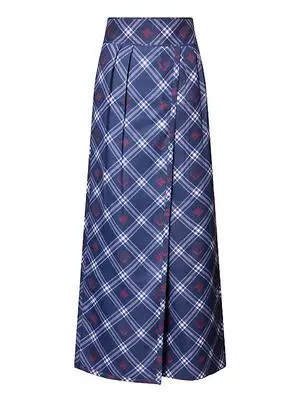 ARAM ArAm Pleated Monogram Print Tweed Wide-Leg Trousers