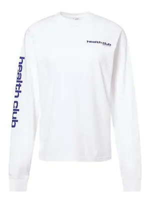 SPORTY & RICH Health Club" Long Sleeve Cotton T-shirt - White