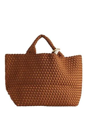 NAGHEDI St. Barths Medium Woven Tote Bag - Teak