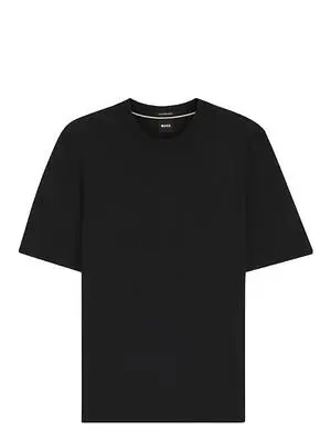 BOSS Short-sleeved Knitted Wool T-shirt - Black