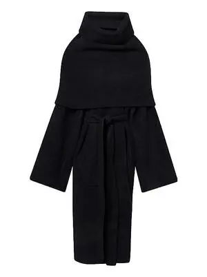Rick Owens Dagger Belted Cashmere Coat - Black