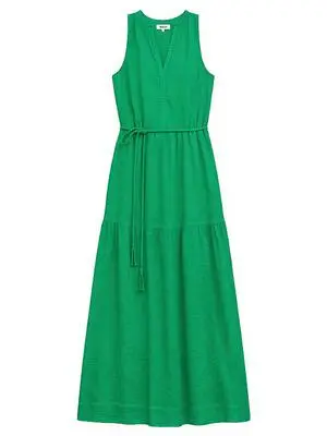 RO&ZO Rope-belt Sleeveless Maxi Dress - Green