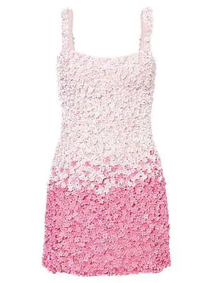 LA FUORI La Fuori Petal Ombré Sequinned Mini Dress