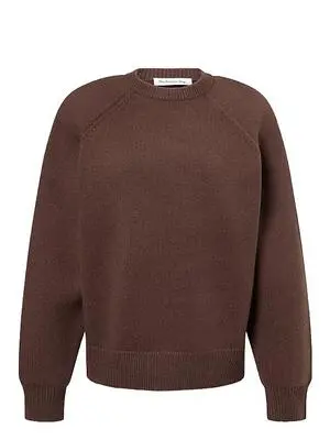 THE FRANKIE SHOP Lina Round-neck Wool-blend Jumper - Brown