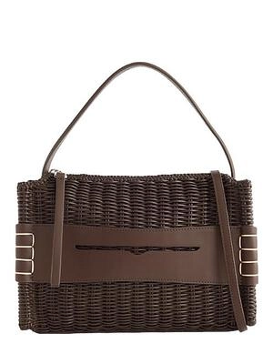JW Anderson Woven Leather Handbag - Chocolate Brown