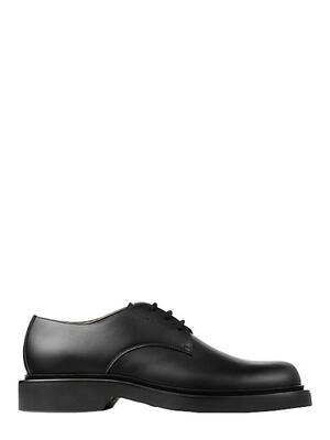 JIMMY CHOO Rowan Derby Leather Loafers - Black