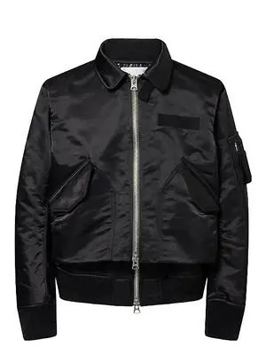 Sacai Bomber-style Twill Jacket - Black