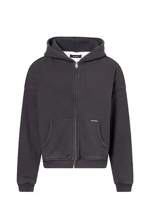 NAHMIAS Logo-print Cotton Hoody - Aged Black