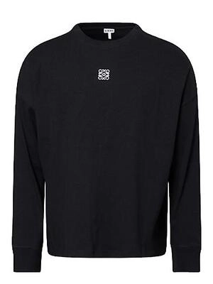 Loewe Anagram-embroidered Cotton T-shirt - Black