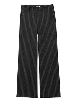 ZADIG&VOLTAIRE Zadig&Voltaire Panol Striped High-Rise Stretch-Woven Trousers