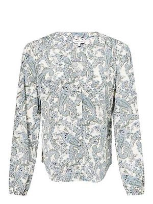 Veronica Beard Farah Paisley-print Silk-blend Blouse - Ecru Multi