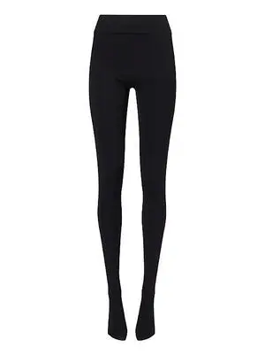 Magda Butrym High-rise Stretch-cotton Tights - Black
