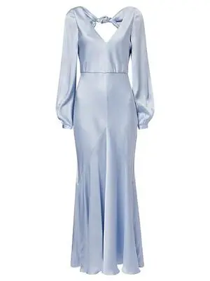 Gabriela Hearst Peyton Silk Maxi Dress - Light Blue