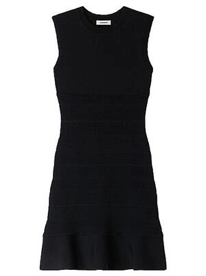Sandro Sleeveless Slim-fit Knitted Mini Dress - Black