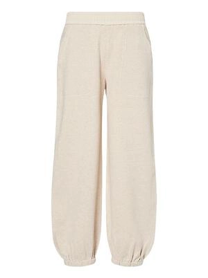 ME+EM Relaxed-fit Waffle-knit Cotton-jersey Jogging Bottoms - Oatmeal