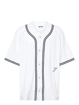 Jacquemus Contrast-trim Cotton-blend Shirt - White