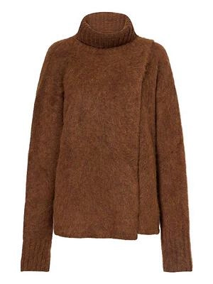 UMA WANG High-neck Alpaca And Wool-blend Jumper - Mustard