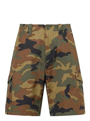 AUSTIN POST Straight-fit Cotton Cargo Shorts - Camo
