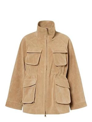 THE COUTURE CLUB Faux Suede Jacket - Beige