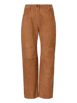 Magda Butrym High-rise Straight-leg Corduroy Trousers - Brown