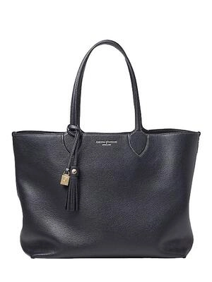 ASPINAL OF LONDON Hudson Leather Tote Bag - Navy