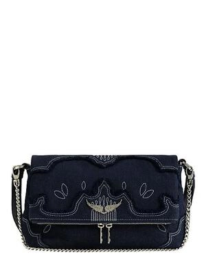 Zadig&Voltaire Rocky Ii Denim Shoulder Bag - Silent