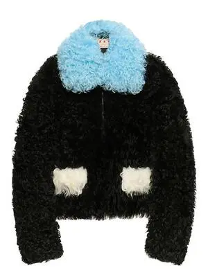 Marni Short Contrast Lamb-shearling Jacket - Ron99