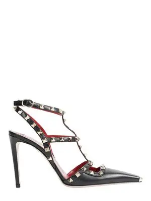 VALENTINO Valentino Garavani Rockstud Kidskin Pumps With Studded Ankle Strap