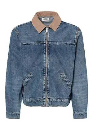 FRAME Relaxed-fit Denim Jacket With Contrast Collar - Breakpoint