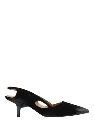 CAPASA CAPASA Velour Slingback Pumps