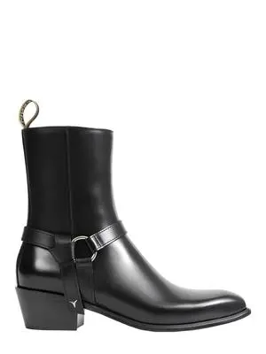 Fendi Calf Leather Double O Ankle Boots - Black